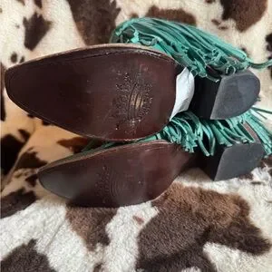 Junk Gypsy | Shoes | Junk Gypsy Turquoise Fringe Western Boots | Poshmark